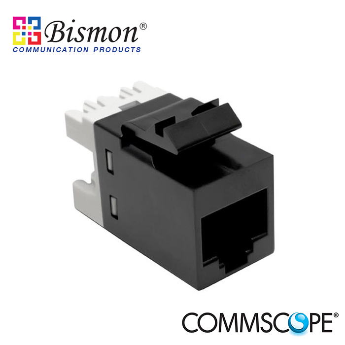 (Commscope)Modular Jack RJ45 Cat.5E 8 Position SL,Black | Bismon