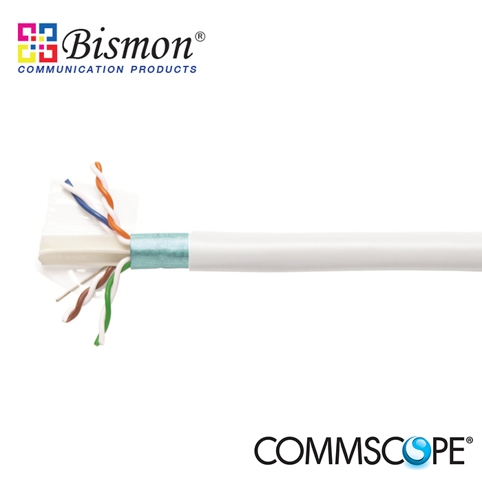 (Commscope) UTP Cable Cat.6 ,4 pair 24 AWG ,CM rate Jacket Blue color ...