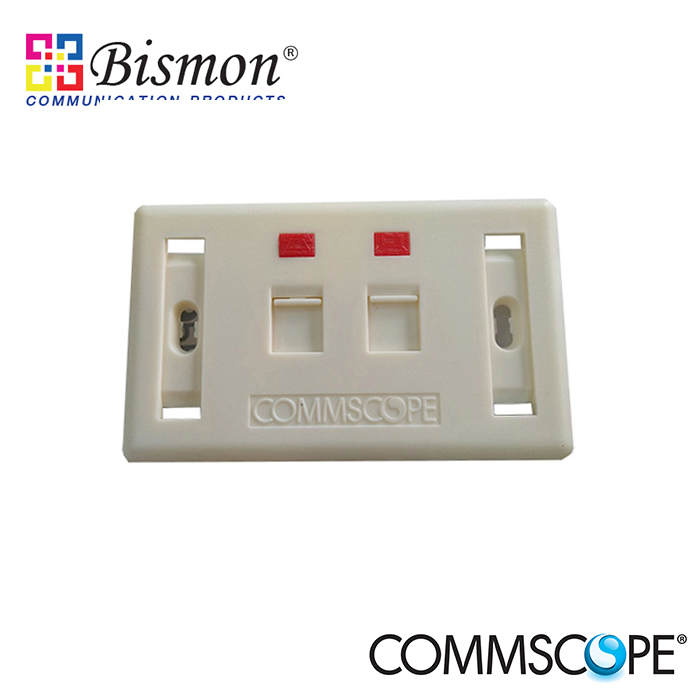 (Commscope)Face Plate Kits 4 Port Almond | Bismon