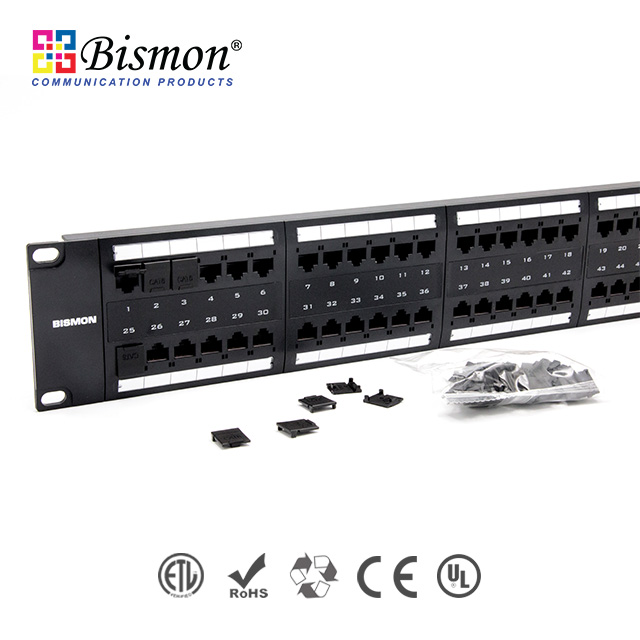 48 Port Cat.6 Patch Panel RJ45 with Dust Cover - BISMON | All of ...