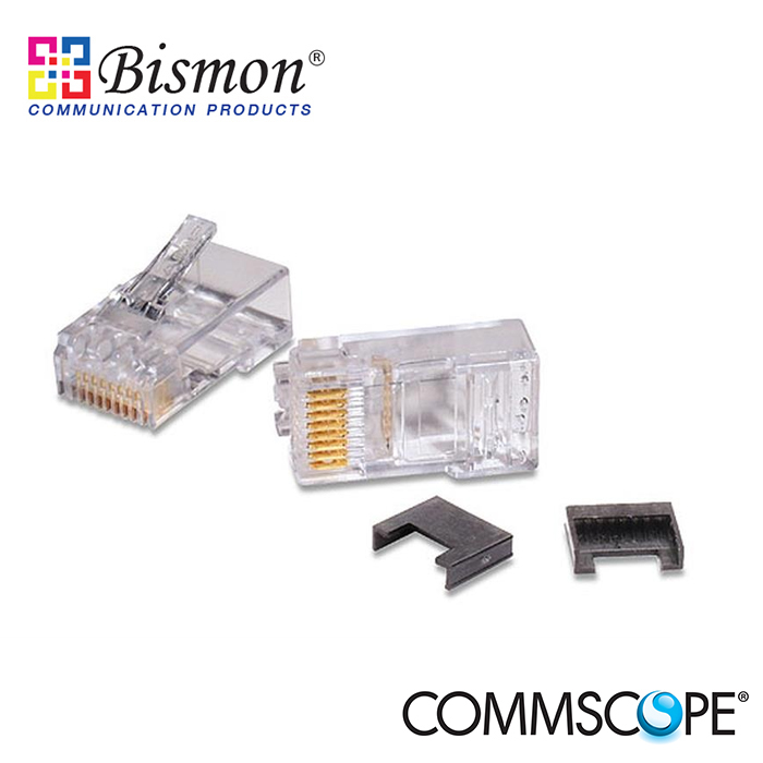 (Commscope)Shield Mod Jack Cat.5e, RJ45,SL,T568A/B,Rear | Bismon