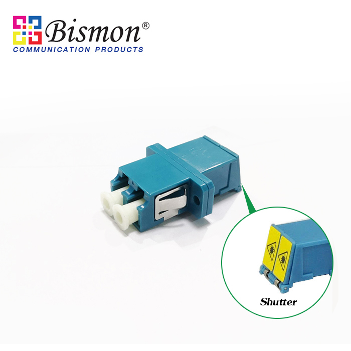 LC-Adapter Duplex Single-Mode, Shutter with Flange | Bismon