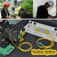 Fusion Splice Fiber Optic Single-mode & Test OTDR | Bismon