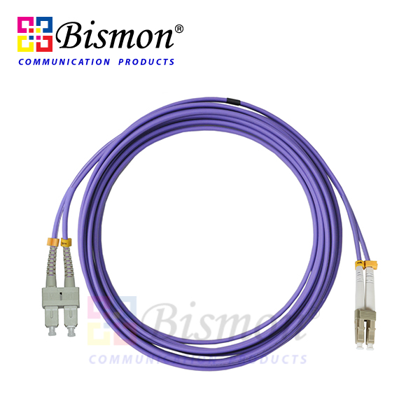 LC-LC Patch Cord Duplex 2 Meters Multi-Mode 50/125um(OM4) | Bismon