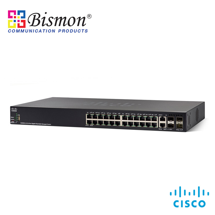 Cisco SG350X-24 24-port Gigabit Stackable Switch | Bismon